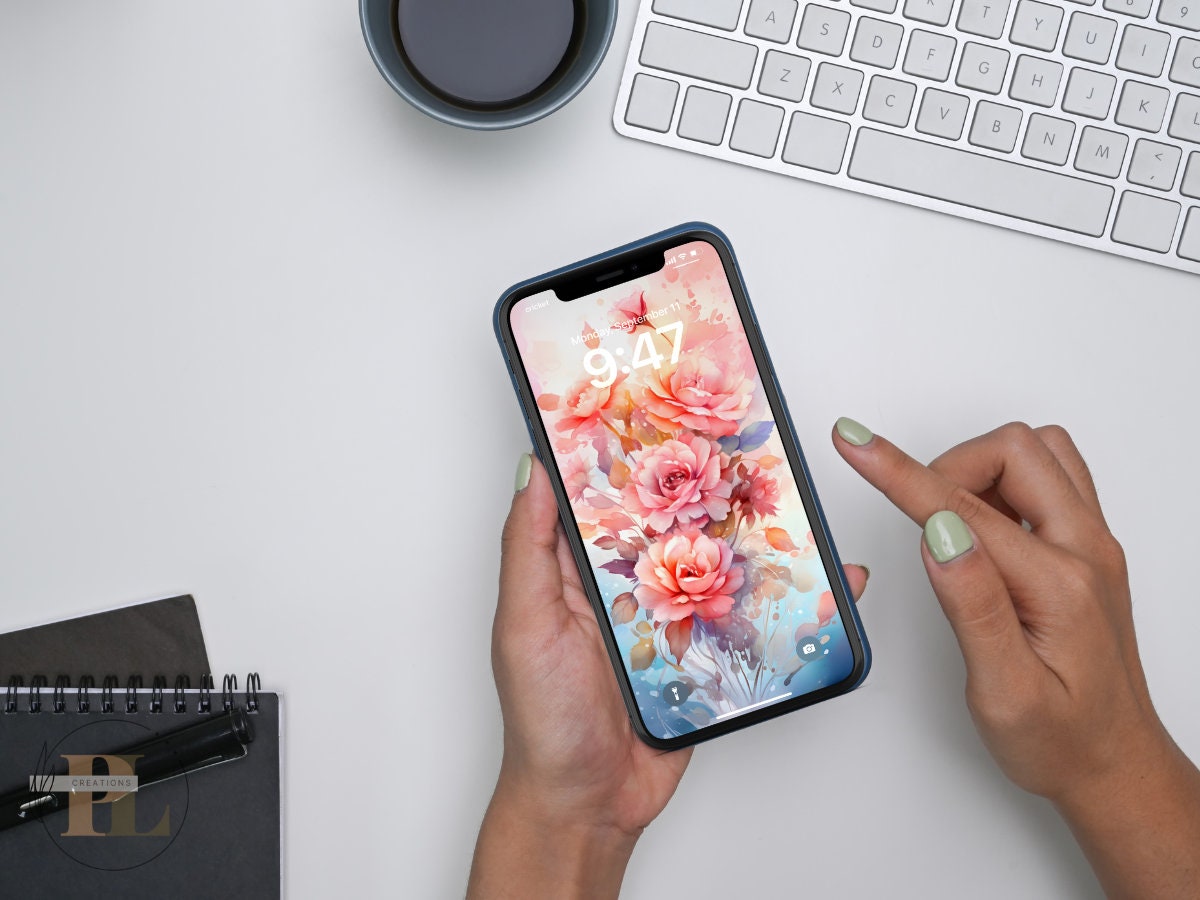 Watercolor Flowers Phone Wallpaper Floral Watercolored iPhone ...