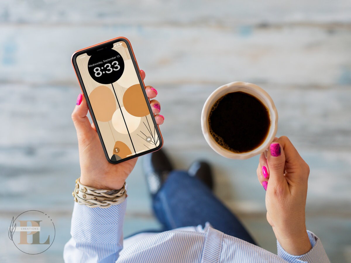 Modern Midcentury iPhone Wallpaper Midcentury Modern Aesthetic Phone ...