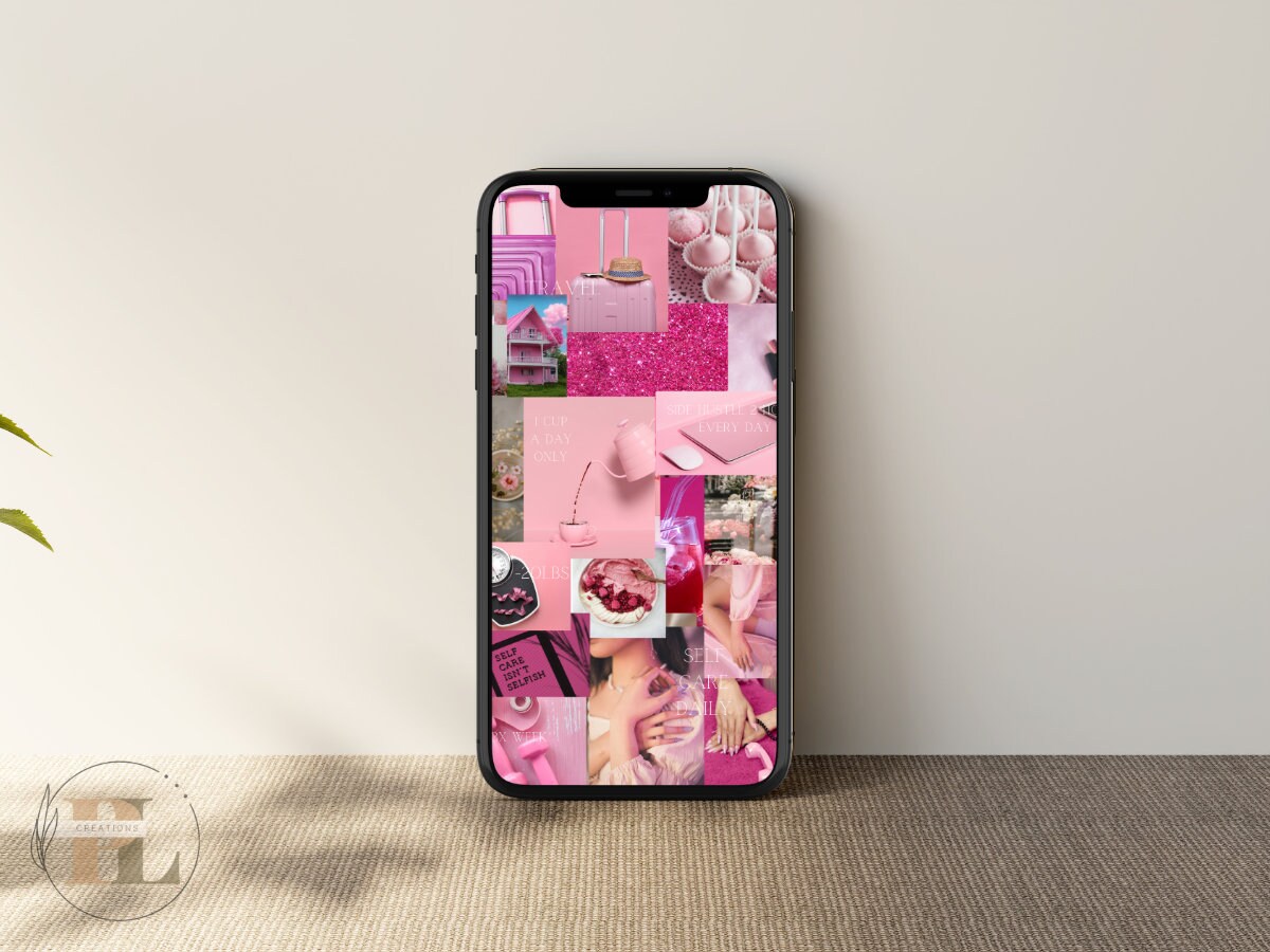 Pink Digital Vision Board Template Pink Vision Board Template Vision ...