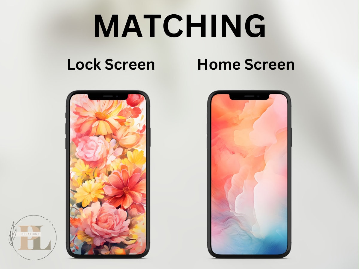 Orange and Yellow Watercolor Flowers Phone Wallpaper Floral ...