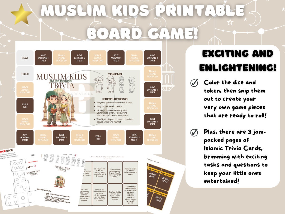Ramadan Kids Activity Bundle | Muslim Coloring Pages, Puzzles (digital ...