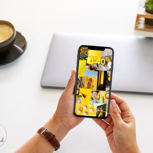 Yellow Aesthetic Digital Vision Board Template Yellow Vision Board ...
