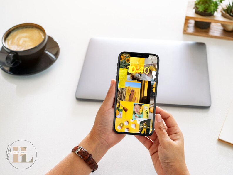 Yellow Aesthetic Digital Vision Board Template Yellow Vision Board ...