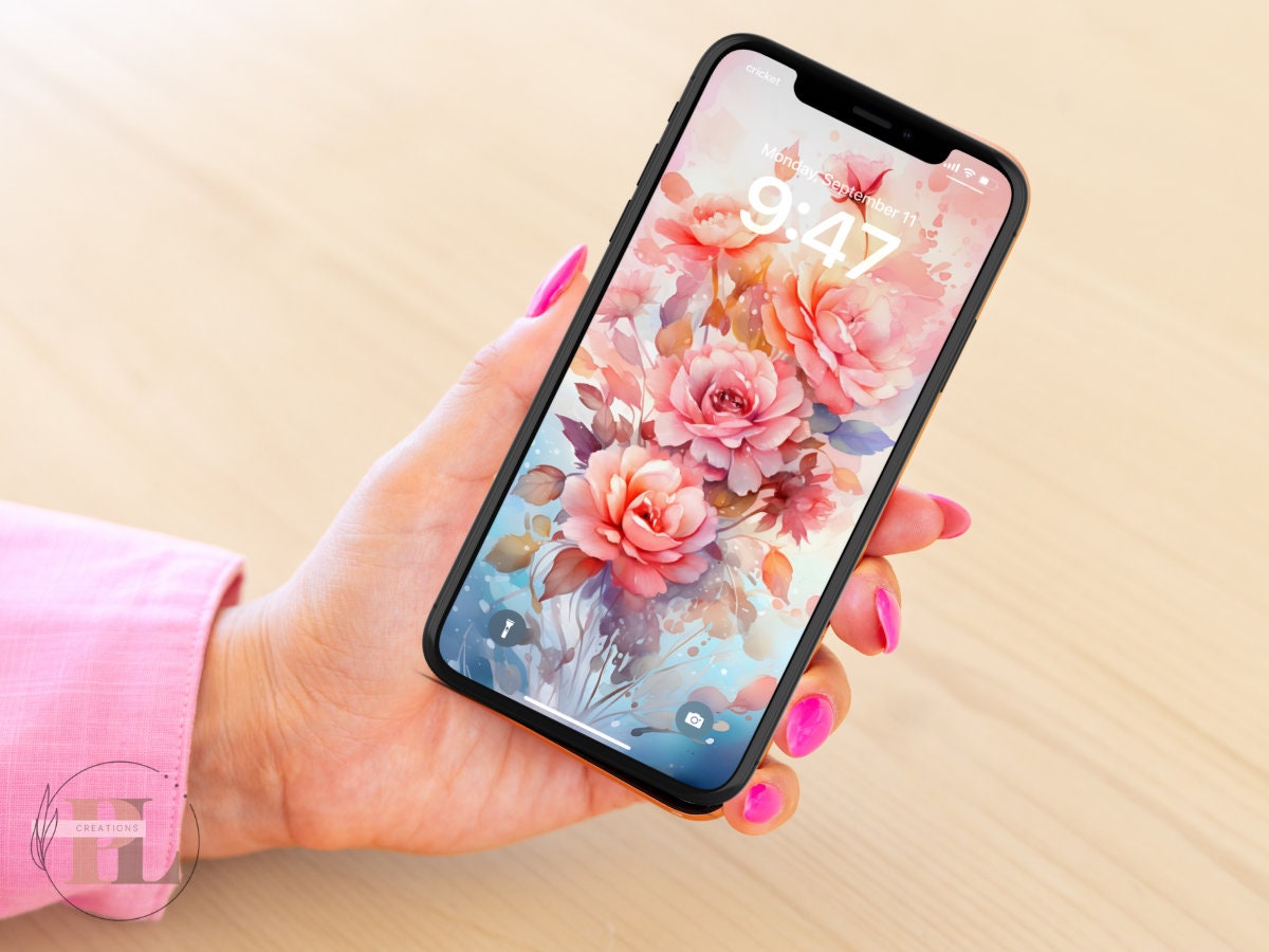 Watercolor Flowers Phone Wallpaper Floral Watercolored iPhone ...