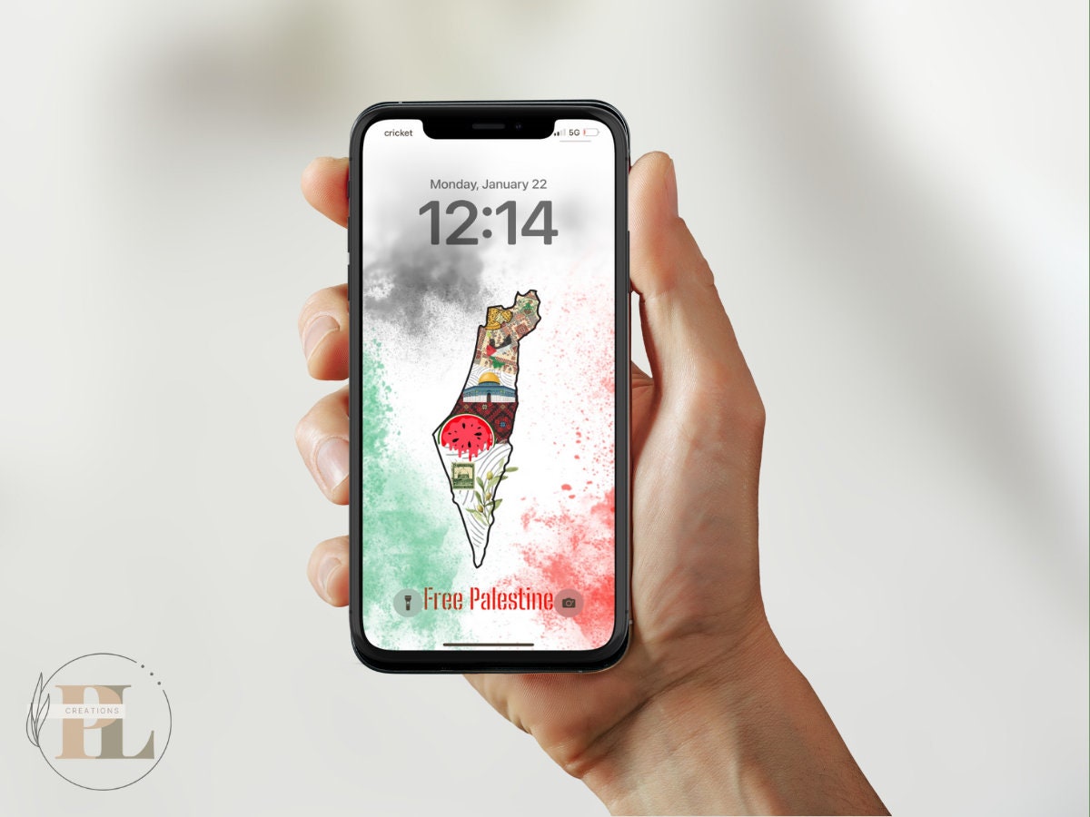 Free Palestine Art Phone Wallpaper: Support Palestine (digital Download ...