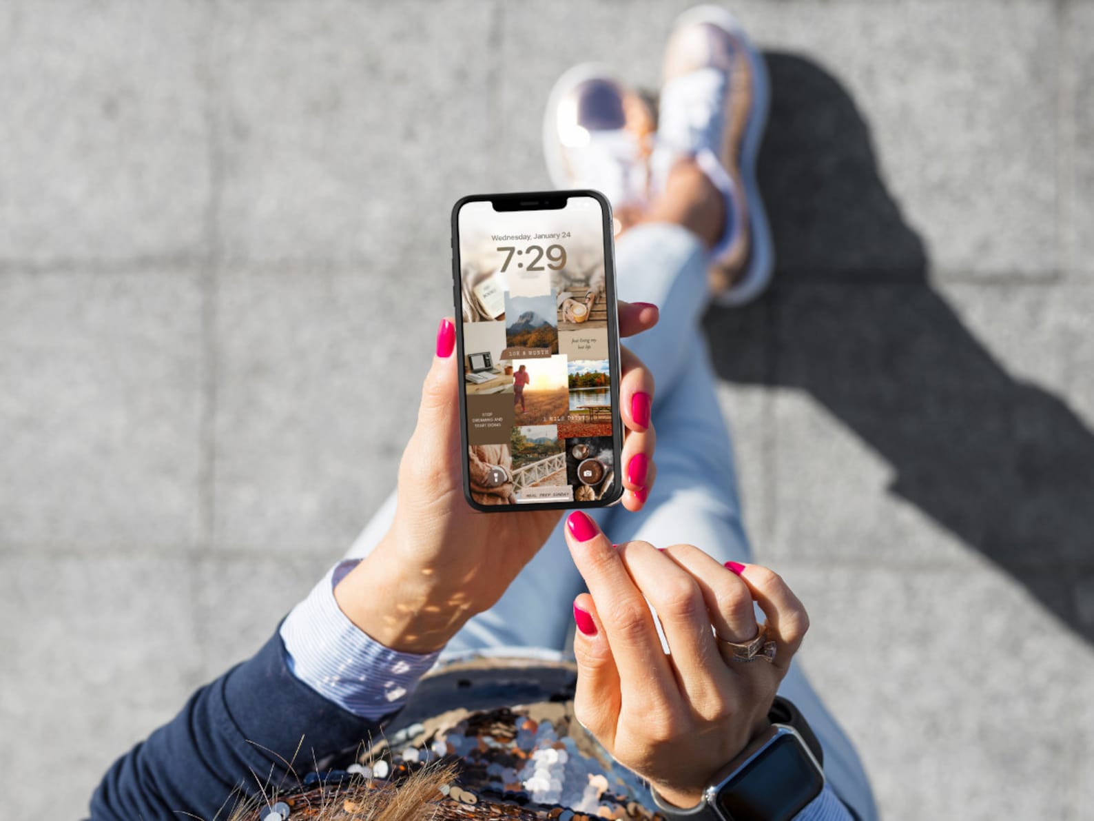 Fall Beige and Brown Digital Vision Board Template Brown Vision Board ...