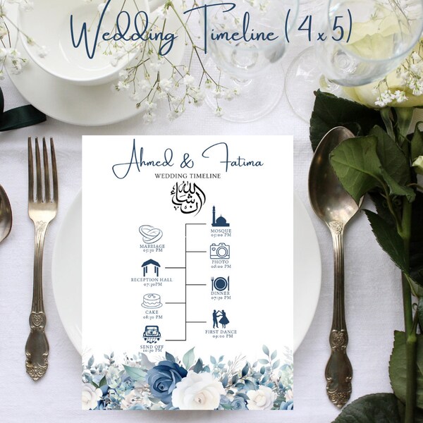 Muslim Wedding Timeline Template - Etsy