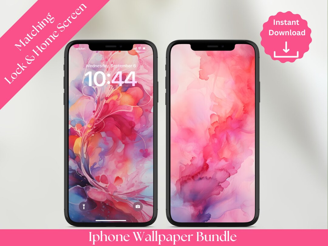 Pink Watercolor iPhone Wallpaper Aesthetic Watercolor iPhone Wallpaper ...