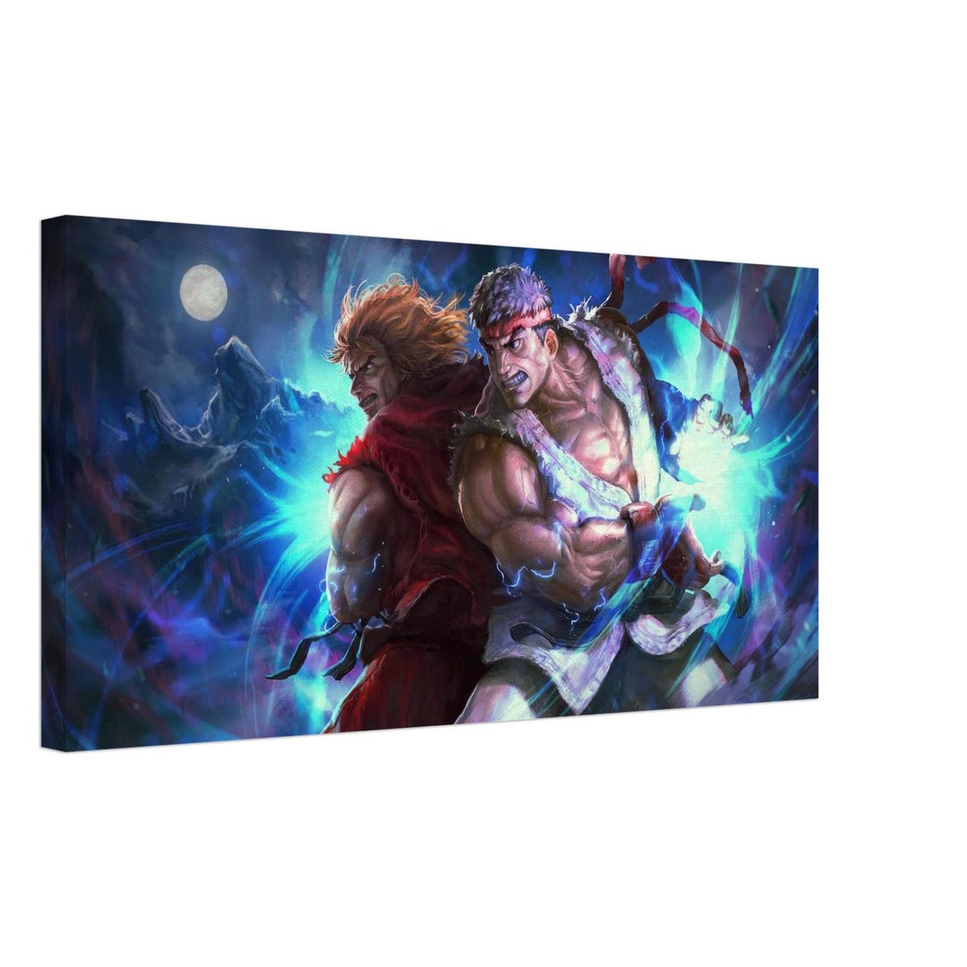 Street Fighter: Ken and Ryu - Print on Canvas - Etsy