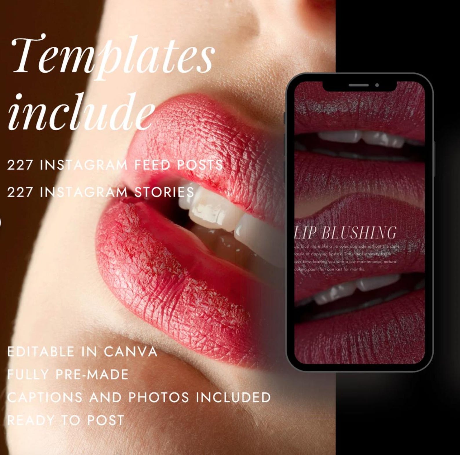 Permanent Instagram Posts | PMU Instagram Template | Bundle Pmu ...