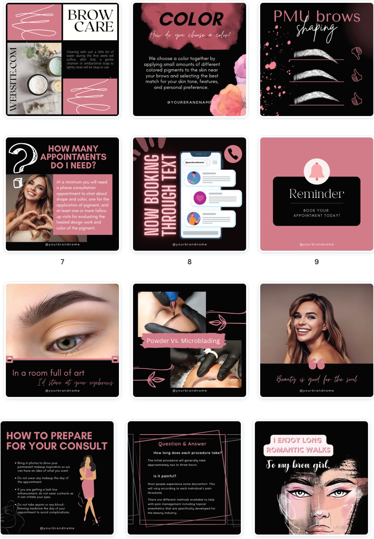 Microblading Instagram Post, Powder Brows Instagram, Permanent Makeup ...