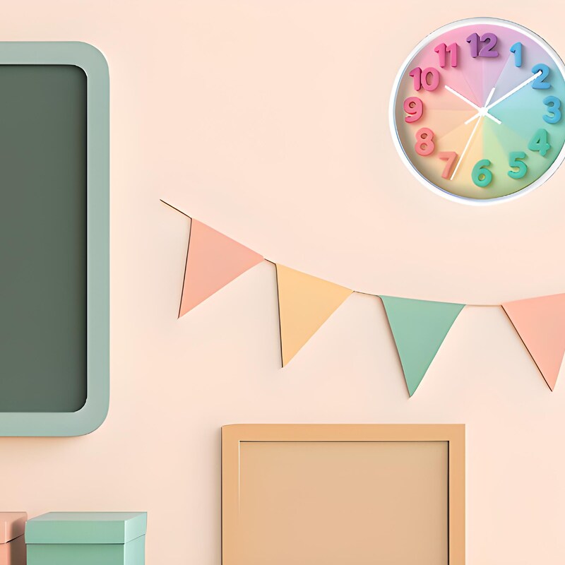 Rainbow Wall Clock - Etsy