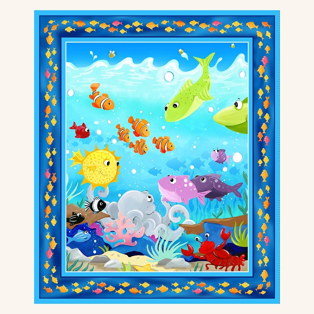 Susybee Under the Sea Quilt Panel - Etsy