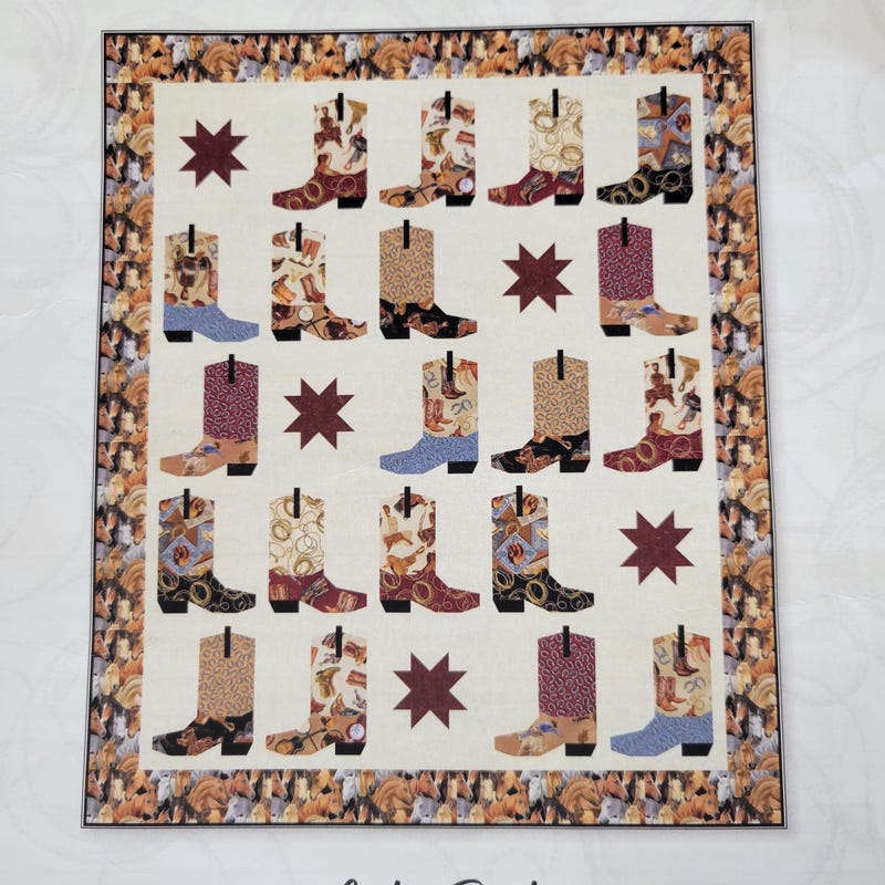 Boot Quilt Pattern - Etsy