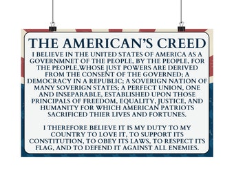 The American's Creed - Etsy