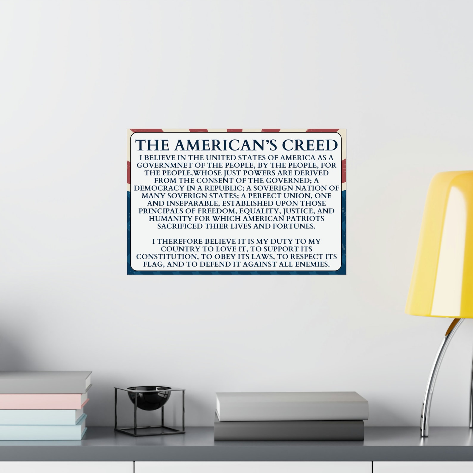 The American's Creed Poster - Etsy