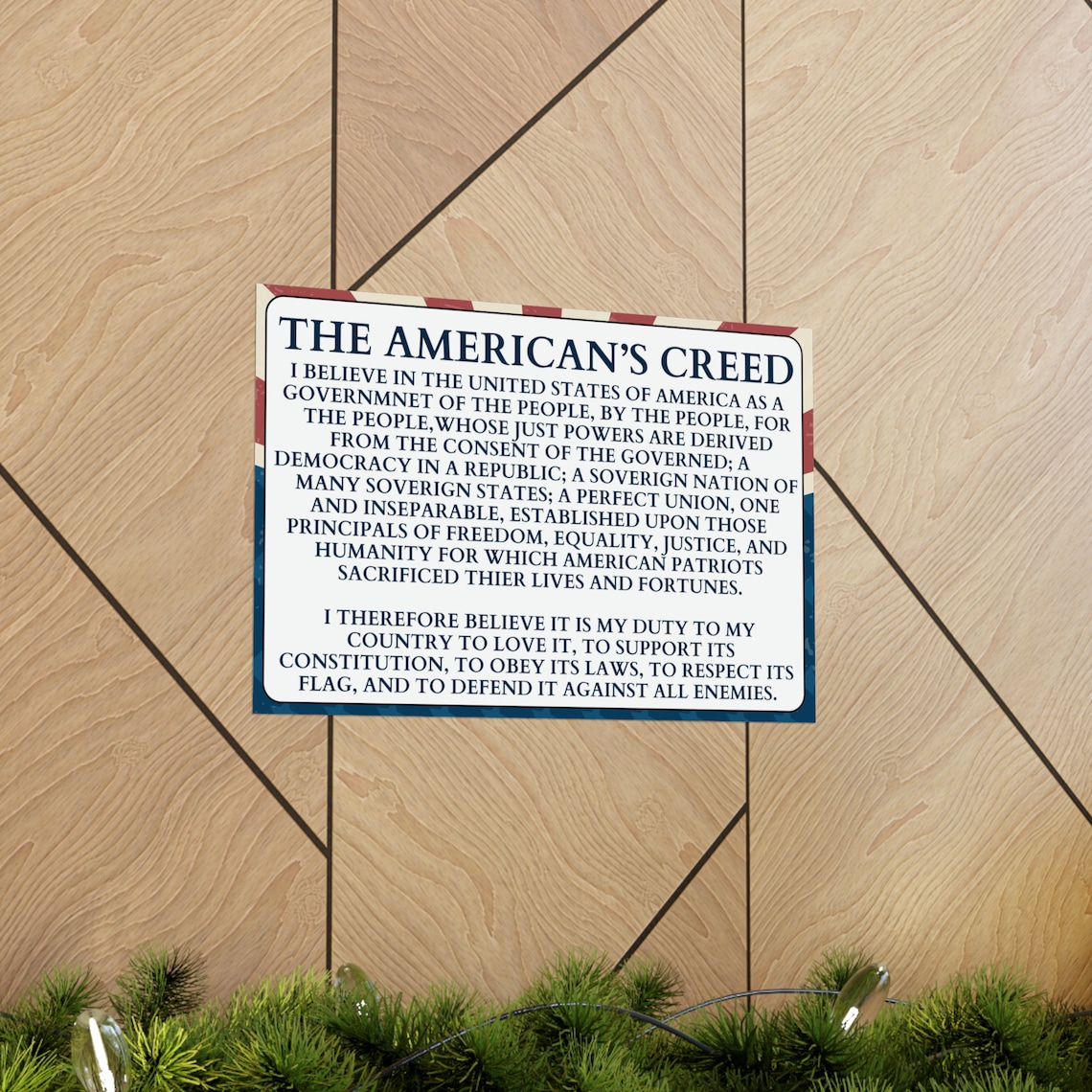 The American's Creed Poster - Etsy