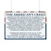The American's Creed Poster - Etsy