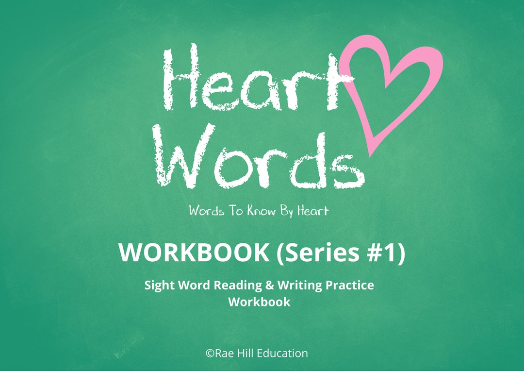 Heart Words Workbook (series #1) | 12 Words to Know by Heart ...