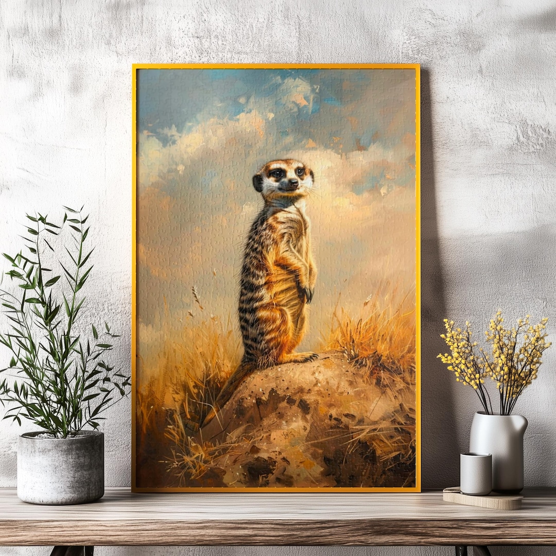 African Savannah Wildlife Meerkat Jigsaw Puzzle, 110/252/520/1014 Pcs ...