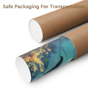 Undersea Dolphin Coral Reef Poster, Dolphin Lover Gift, Vintage Ocean ...