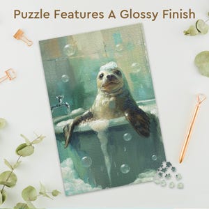 Bathtub Bubble Bath Seal Jigsaw Puzzle, 110/252/520/1014 Pcs, Kids ...