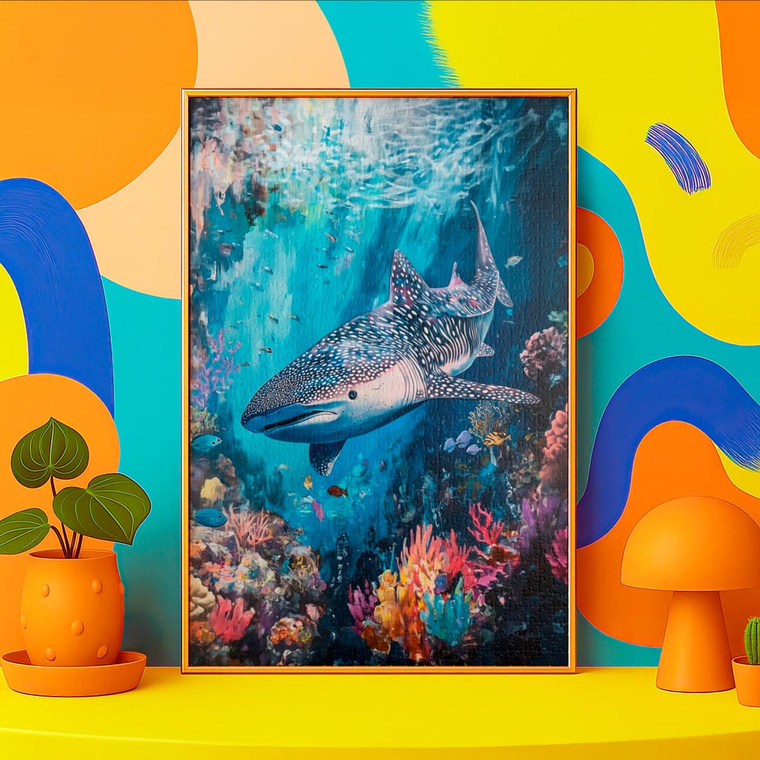 Marine Animals Whale Shark Jigsaw Puzzle, 110/252/520/1014 Pcs, Gentle ...