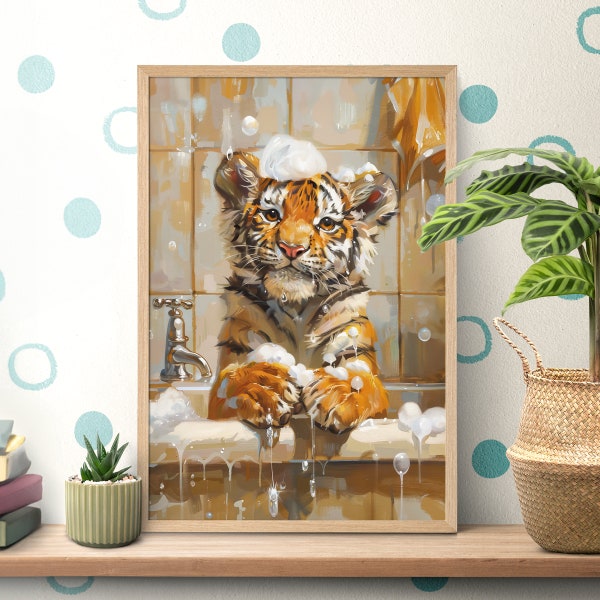Tiger Bubble Poster - Etsy