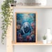 Cute Curious Manatee Aquarium Poster, Florida Manatee, Marine Biology ...