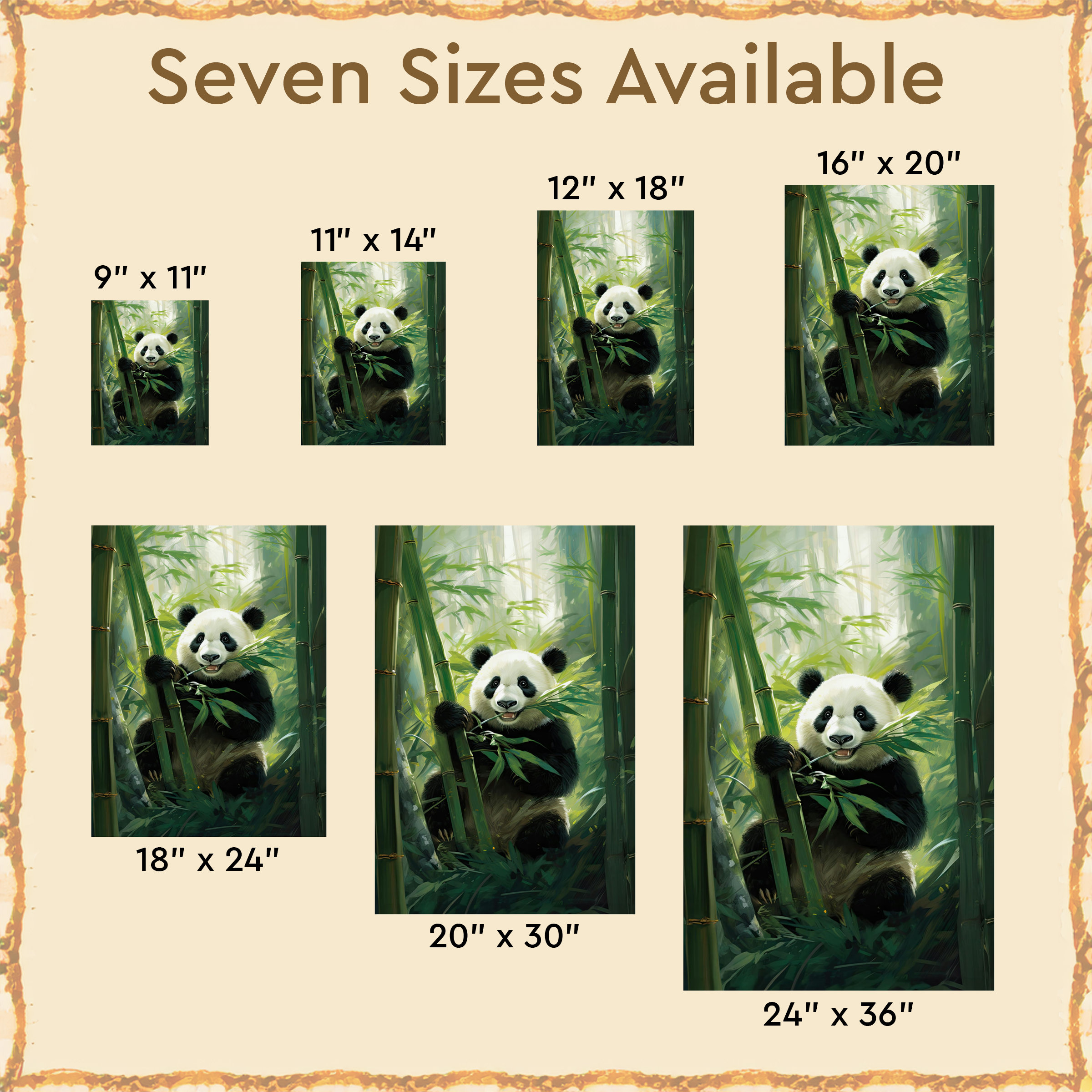 Forest Panda Eating Bamboo Poster Funny Panda Wall Art Panda - Etsy
