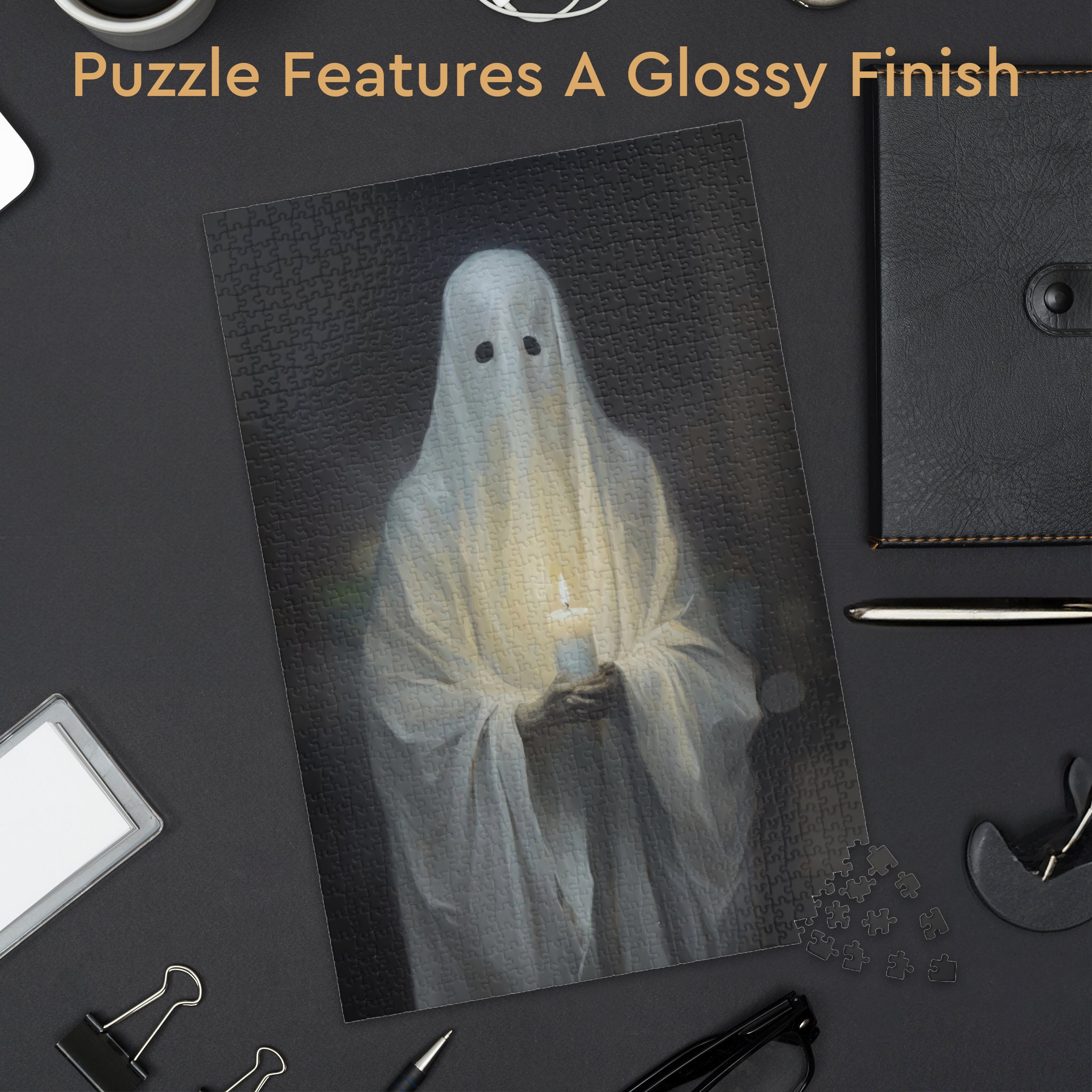 Haunting Ghost Holding Candle Jigsaw Puzzle, 110/252/520/1014 Pcs, Kid ...