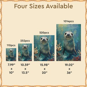 Cute Curious Seal Aquarium Jigsaw Puzzle, 110/252/520/1014 Pcs, Kids ...