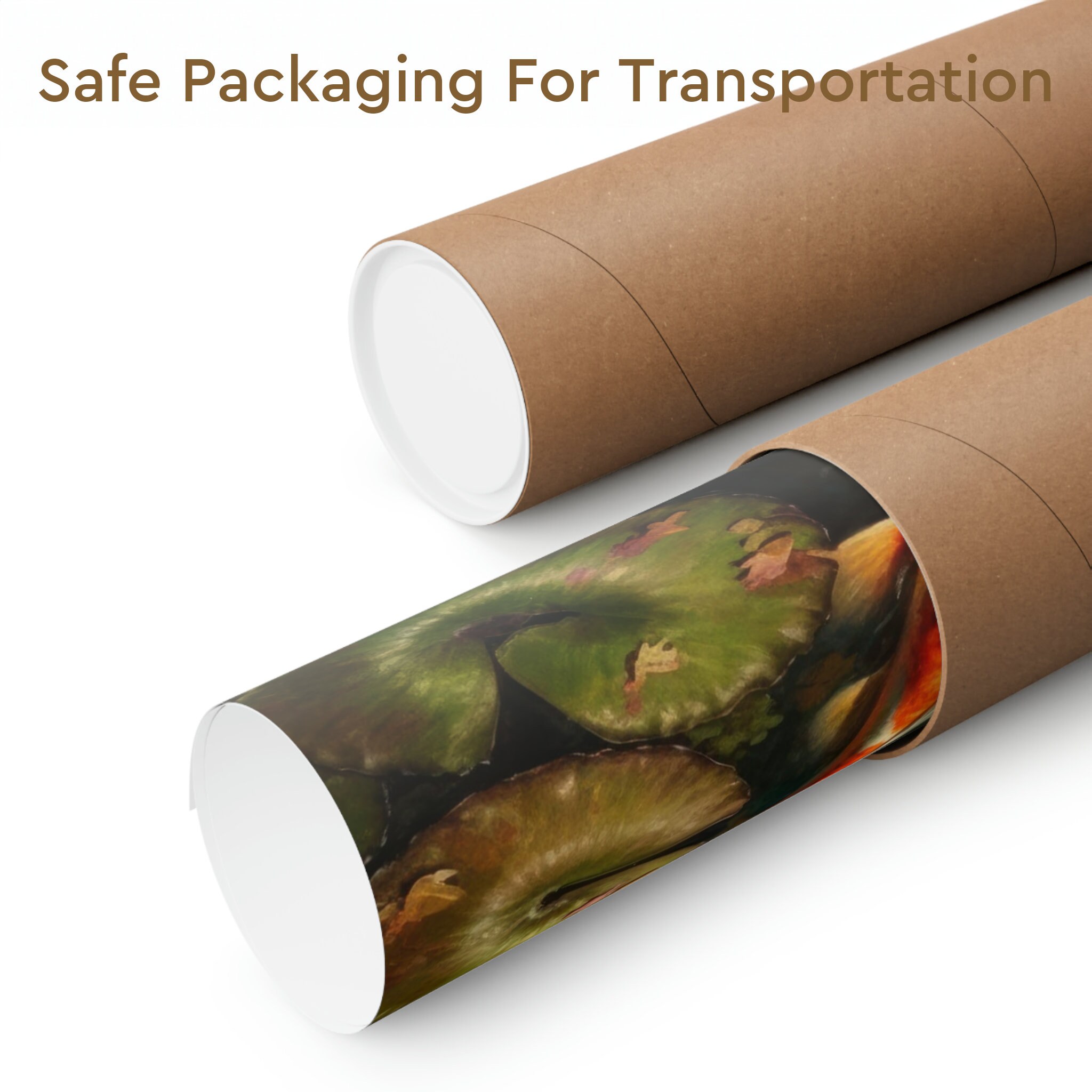 Japanese Koi Fish Poster Water Lily Pond Art Oil Painting - Etsy