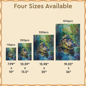 Swamp Wildlife Crocodile Family Jigsaw Puzzle, 110/252/520/1014 Pcs ...