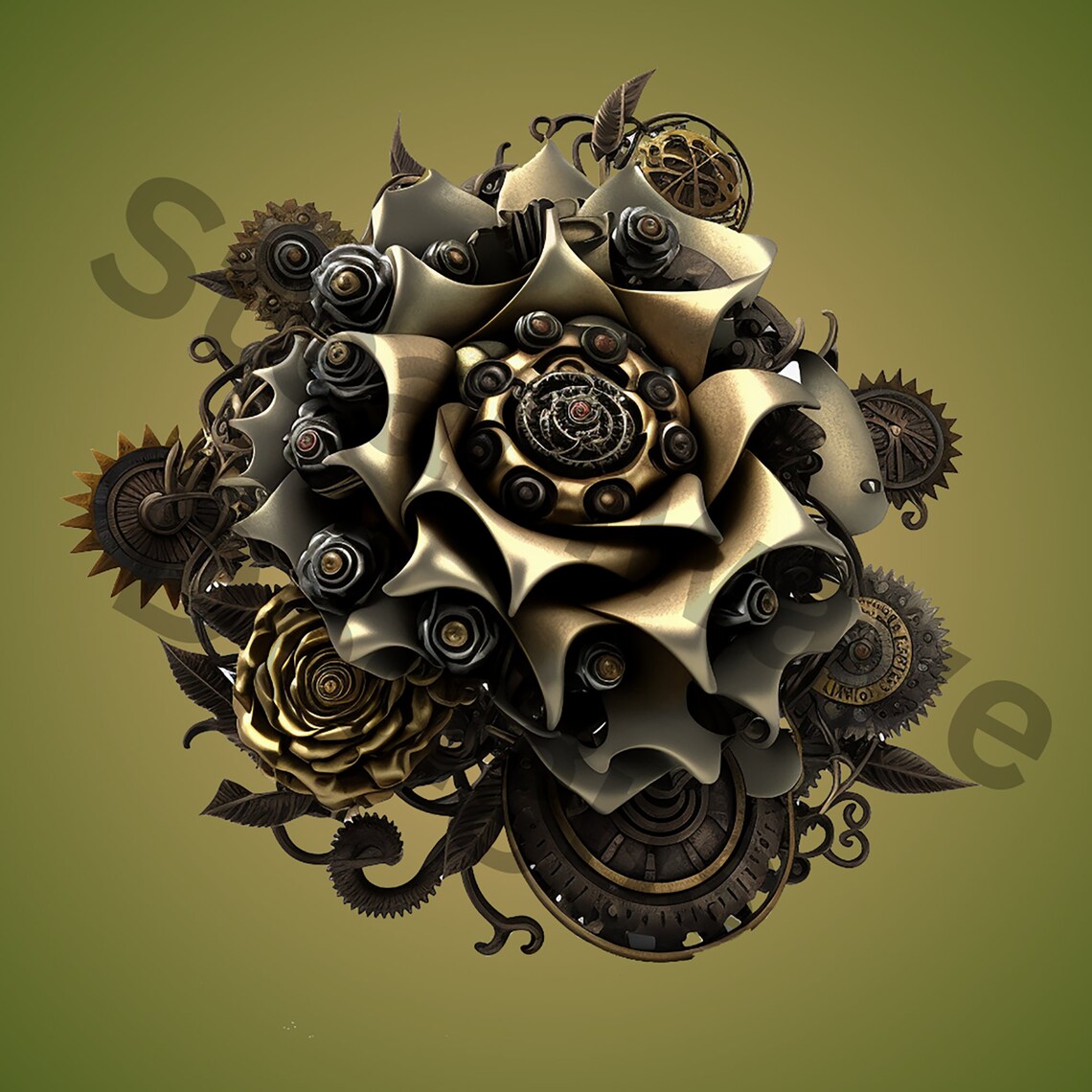 Steampunk Rose Clipart, Transparent Background, 15 Png Clipart Images ...