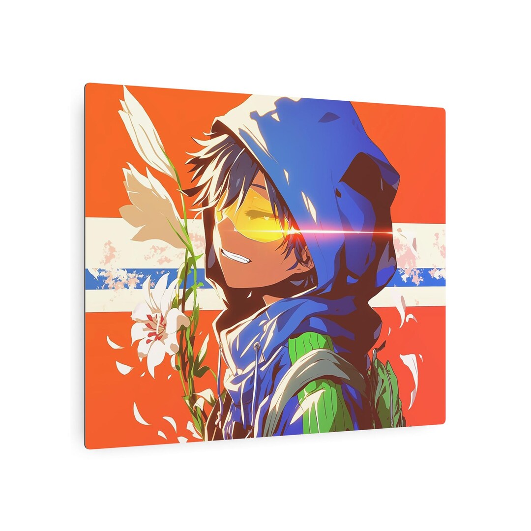 Anime Metal Art Sign- Smiles Behind Shields: the Anxiety Unseen - Etsy