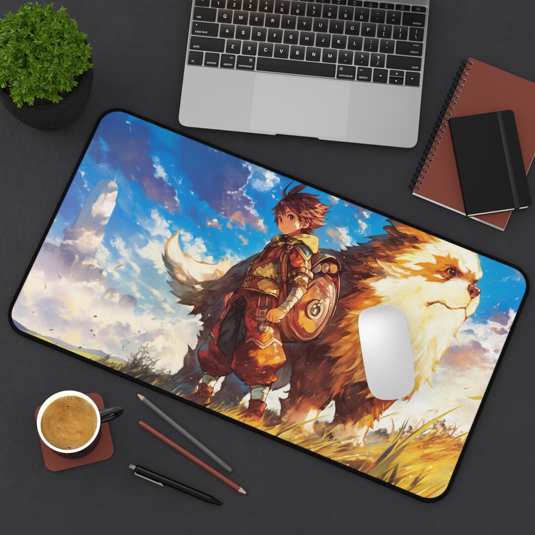 Sunfield Sentinel - Anime Guardian Desk Mat - Etsy