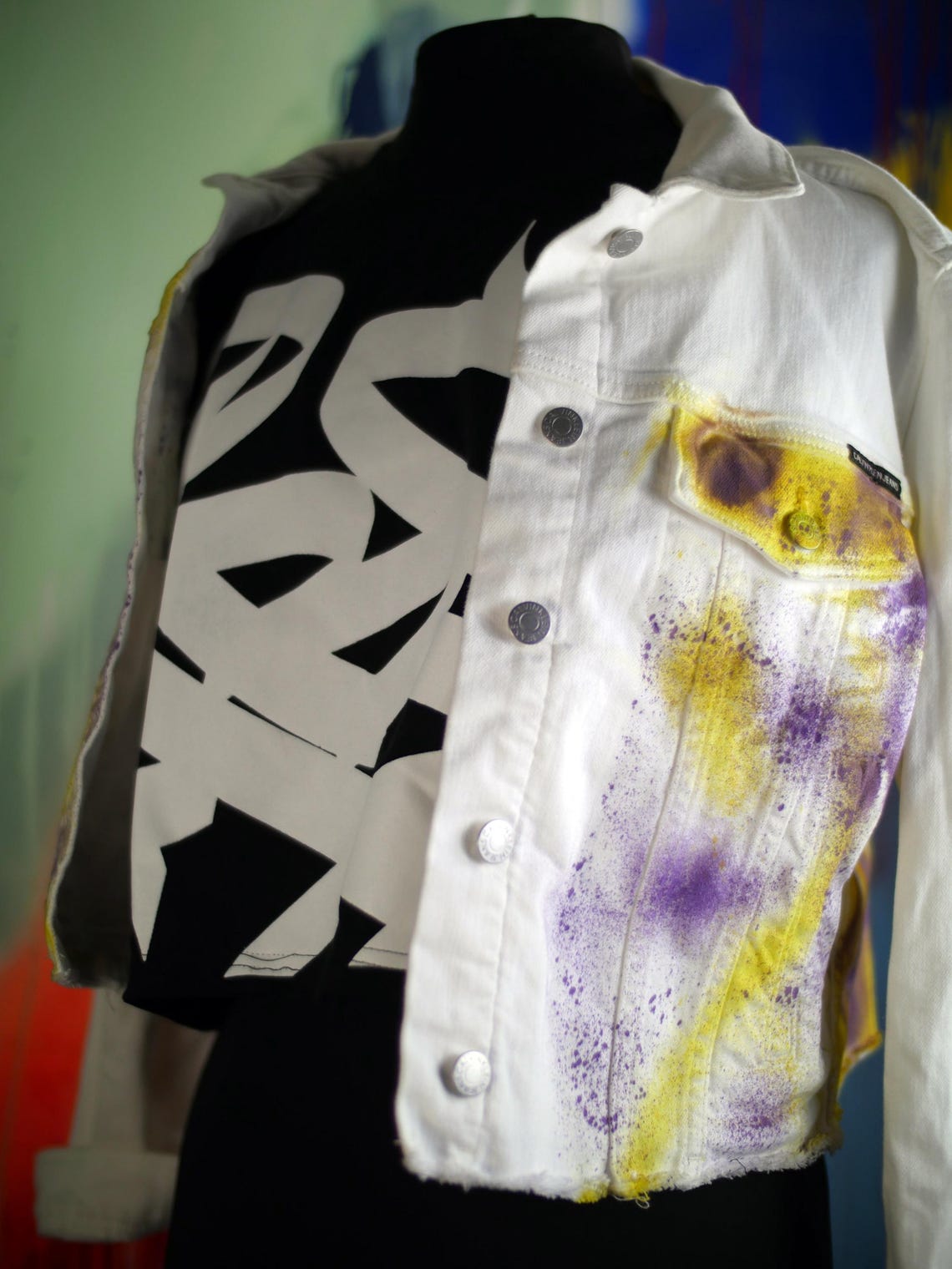 Painted Purple Heart Jacket - Etsy