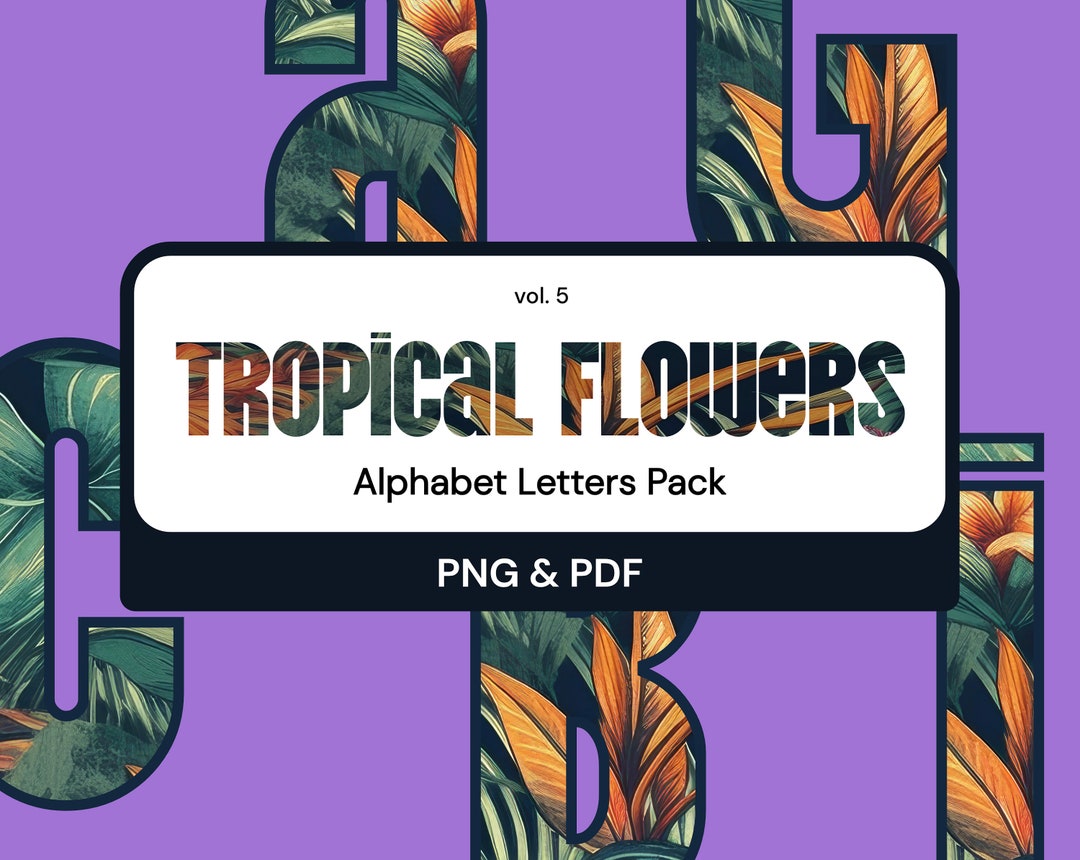 Alphabet PNG Lettering Bundle Design for Tumblers Wraps PNG Letters for ...