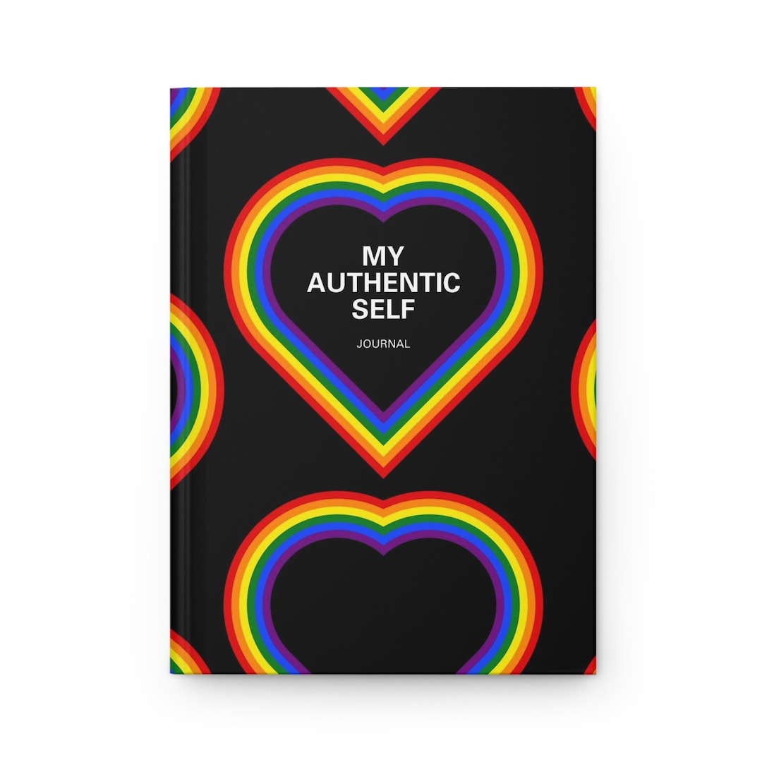 LGBT Notebooks Hardcover Rainbow Pride Heart Notebook Matte Trendy ...