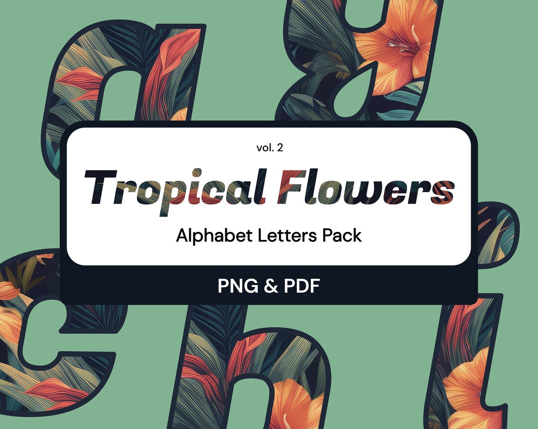 Alphabet PNG Lettering Bundle Design for Tumblers Wraps PNG Letters for ...