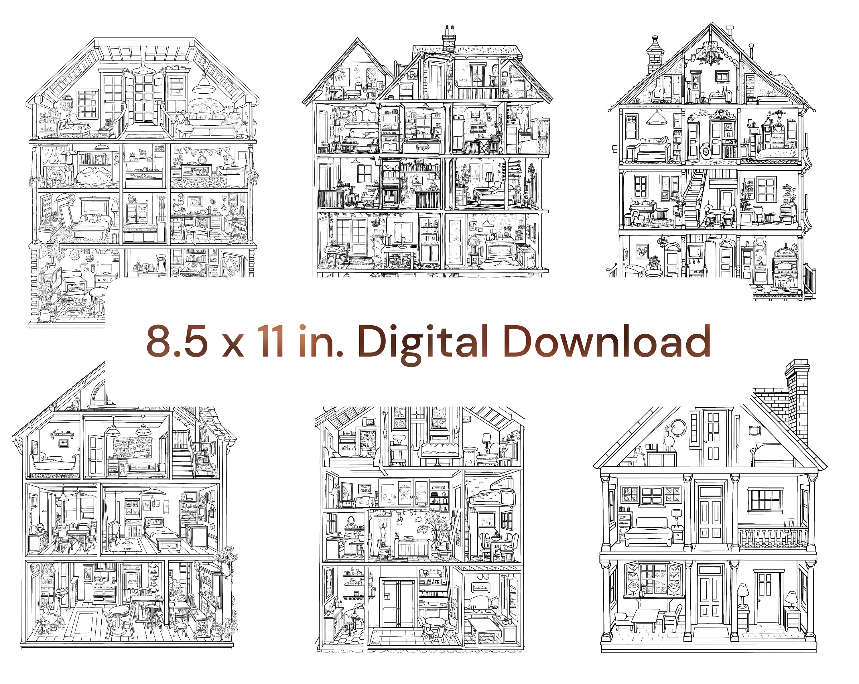 Coloring Book Pages Printable Art for Kids Crafts Supplies Coloring ...