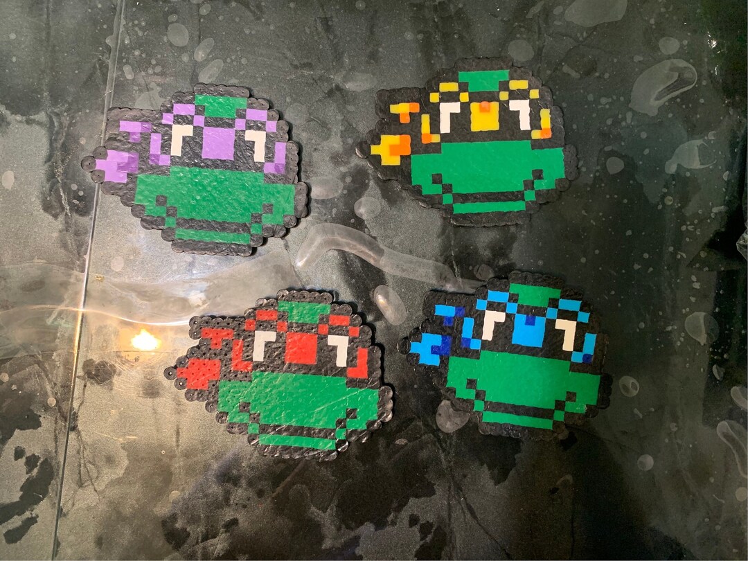 Ninja Turtle Perler Bead Magnet Set - Etsy