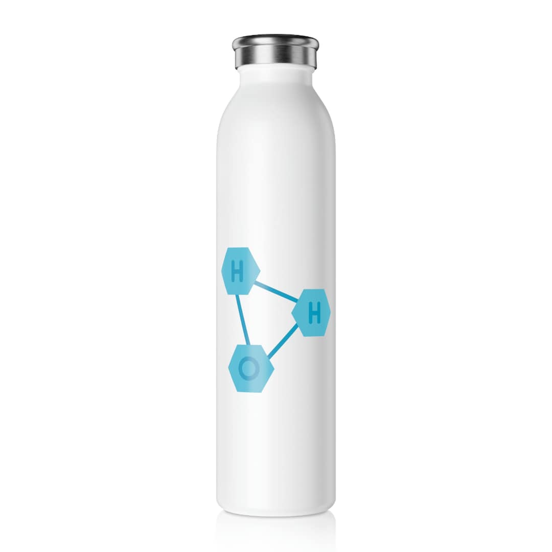 H20 Dihydrogen Monoxide Slim Water Bottle - Etsy