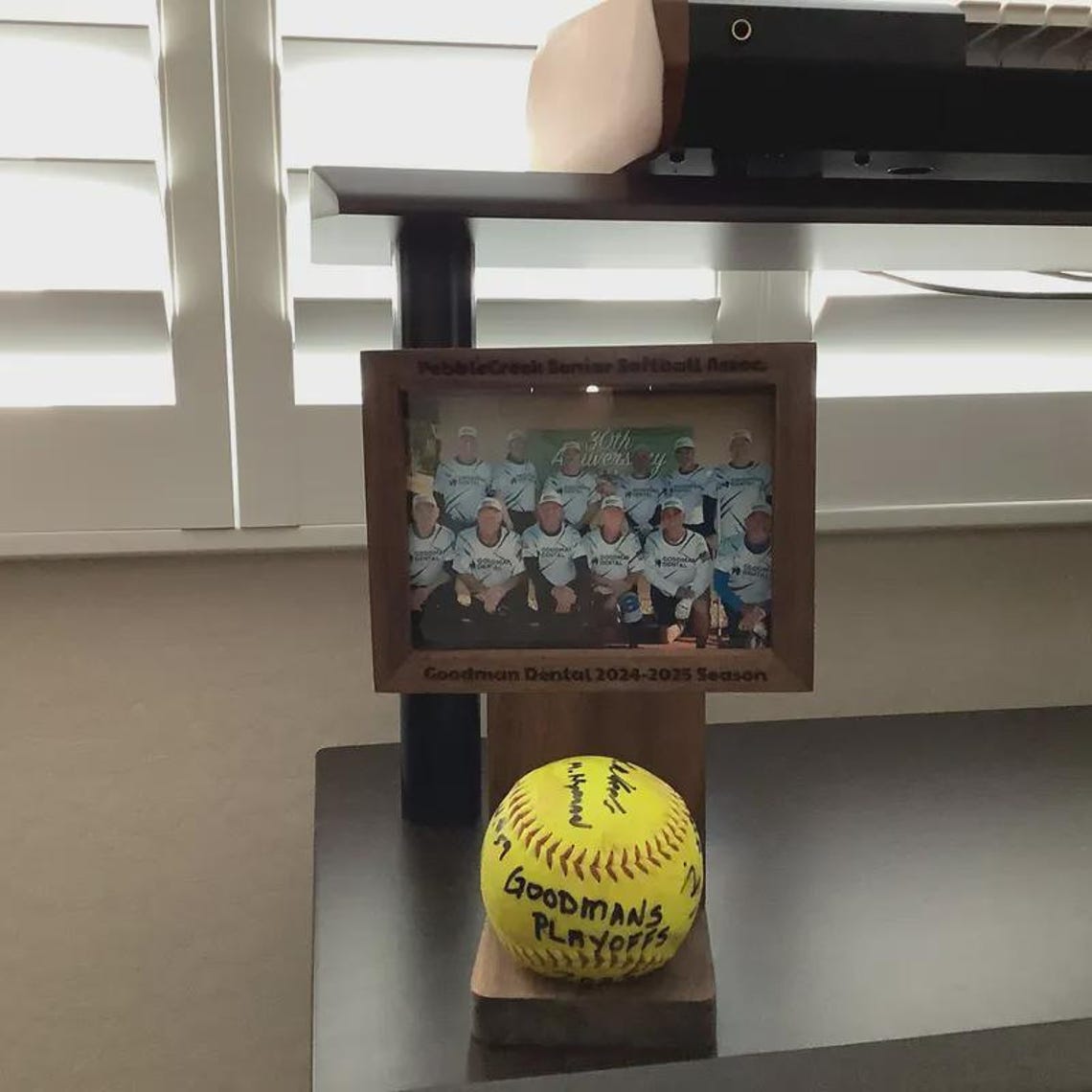 Softball and Baseball First Homerun Frame and Ball Holder. Unique Way ...