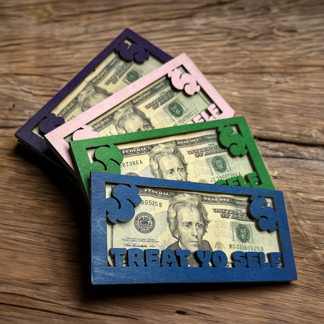 Fun Dollar Bill Holder for Money Gifts; Treat Yo Self and Your Loved ...