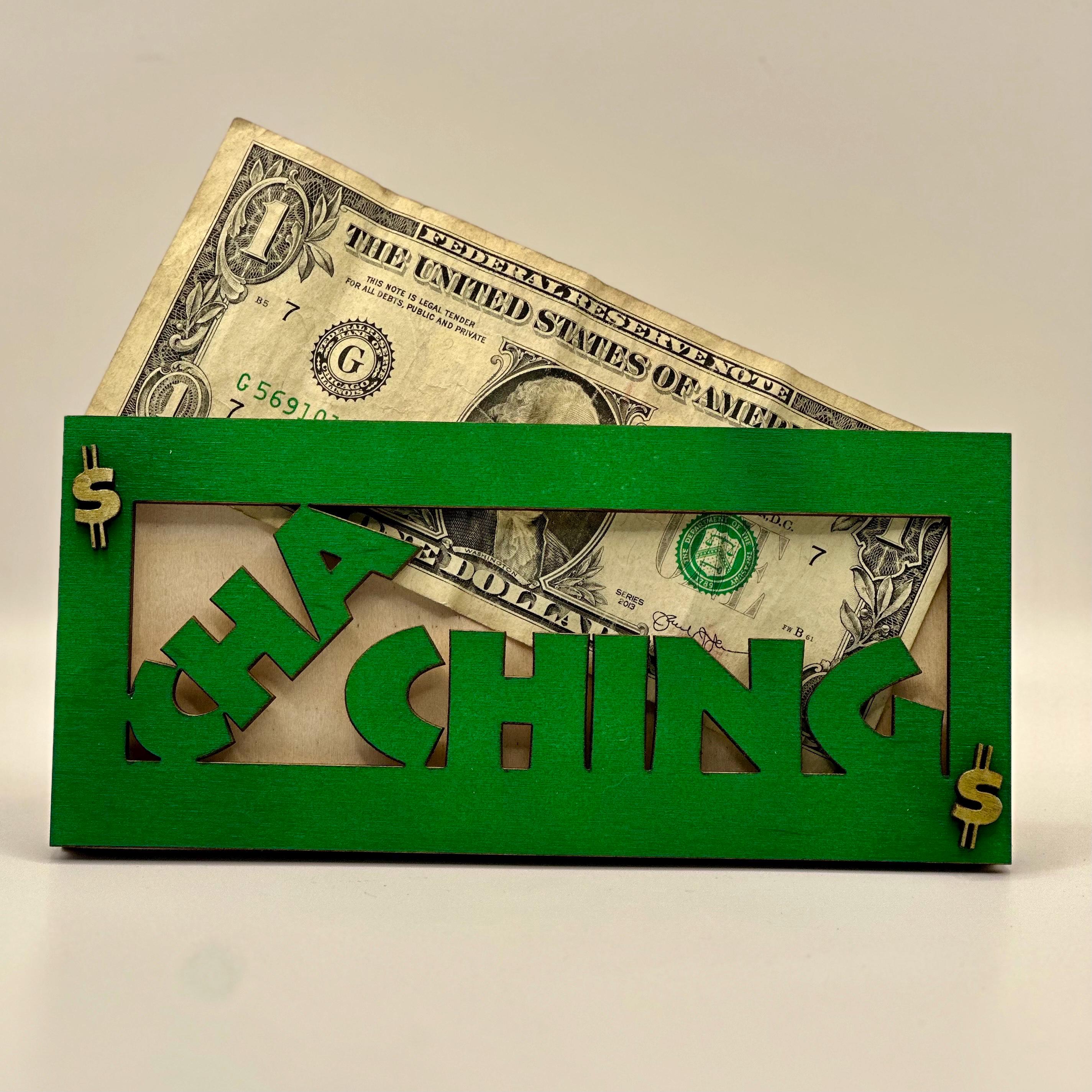 CHA CHING Dollar Bill Holder: Fun Money Gift - Etsy
