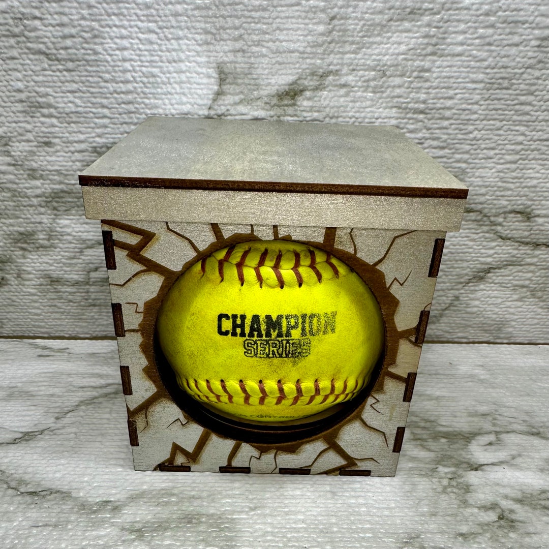 Fun Softball Homerun Box. Display a Special Ball in This Box Made to ...