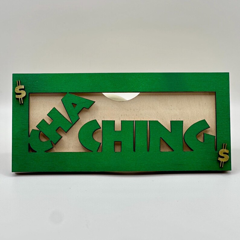 CHA CHING Dollar Bill Holder: Fun Money Gift - Etsy