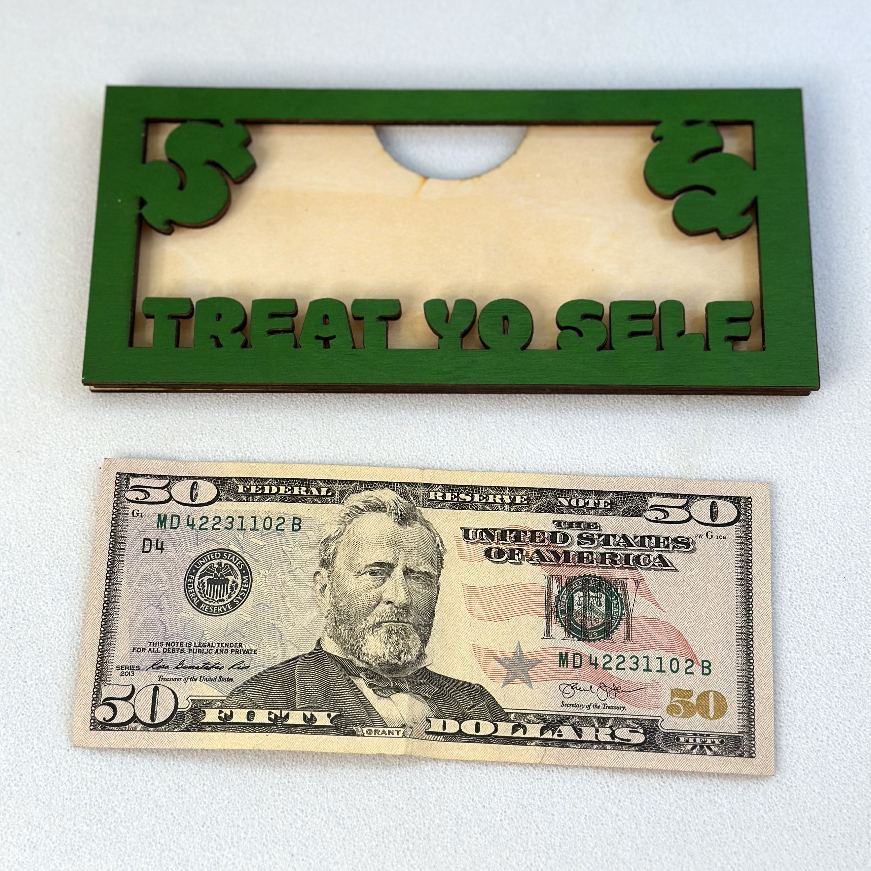 Fun Dollar Bill Holder for Money Gifts; Treat Yo Self and Your Loved ...